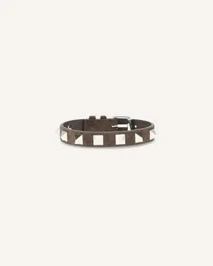 Valentino Garavani Rockstud Leather Bracelet - Brown