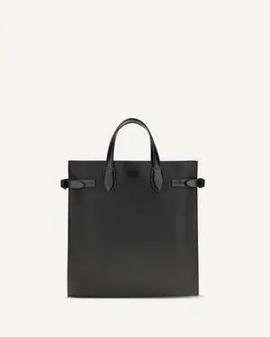 Valentino Garavani Medium Antibes Grained Leather Shopping Bag - Black