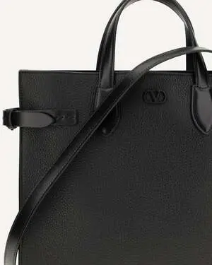 Valentino Garavani Medium Antibes Grained Leather Shopping Bag