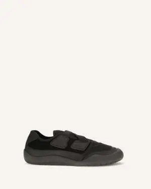Prada Speedrock Leather And Mesh Sneakers - Black