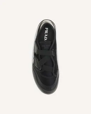 Prada Speedrock Leather And Mesh Sneakers