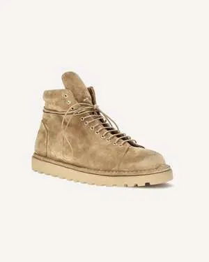 Marsèll Pallottola Suede Lace-up Ankle Boots - Beige