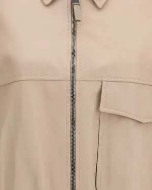 Brunello Cucinelli Glossy Nappa Jacket With Monili Embellishment