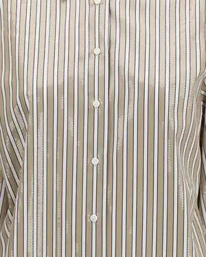 Brunello Cucinelli Striped Sequined Cotton Shirt