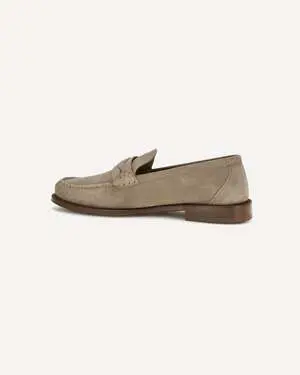 Brunello Cucinelli Suede Loafers - Beige