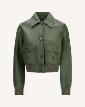 VALSTAR Cropped Nappa Leather Jacket