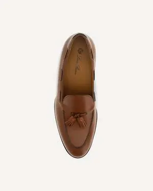 Loro Piana Serge Tassel Calfskin Loafers - Brown