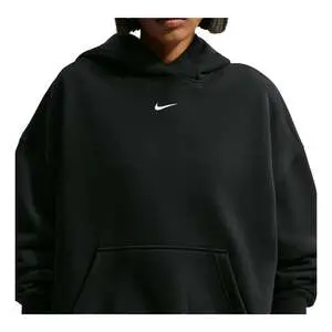 Nike Studio Fleece Medium Weight Hoodie Total Black/sail