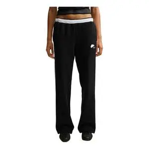 Nike Studio Fleece Medium Weight Track Pants - Total Black/sail