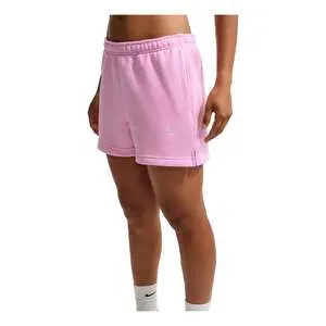 Nike Studio Fleece Medium Mid-rise Shorts 'pink Rise Sail - Pink Rise/sail