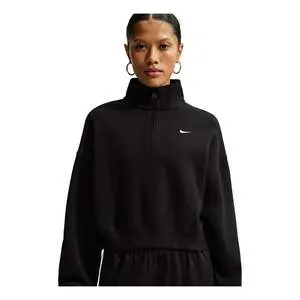 Nike Studio Fleece 1/4-zip Cropped Top