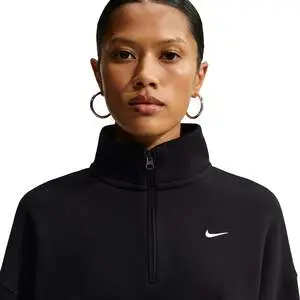 Nike Studio Fleece 1/4-zip Cropped Top