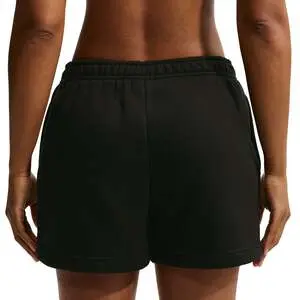 Nike Studio Fleece Medium Mid-rise Shorts 'total Black Sail