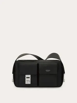 FERRAGAMO Utility Shoulder Bag With Hug Buckle - Black