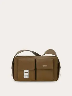 FERRAGAMO Utility Shoulder Bag With Hug Buckle - Brown