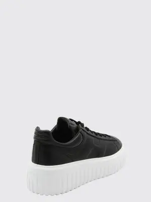 Hogan H-stripes Smooth Calfskin Platform Trainers With Embossed Logo
