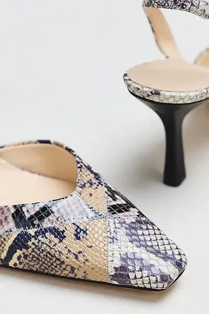 Maeve Square-toe Slgback Leather Heels