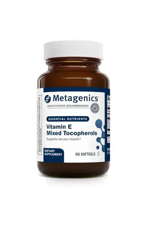 METAGENICS Vitamin E Mixed Tocopherols High Potency Antioxidant Supplement 60 Softgels - None