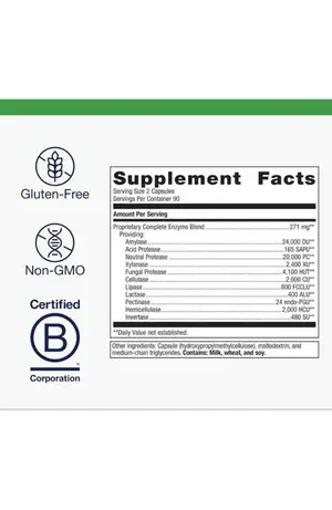 METAGENICS Spectrazyme Enzyme Complex Digestive Support Capsules 180 Capsules