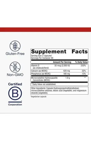 METAGENICS Bone Builder Plus High-absorption Calcium Supplement Capsules 180 Capsules
