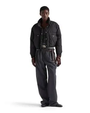 Prada Lightweight Re-nylon Cropped Down Jacket