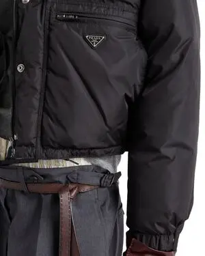 Prada Lightweight Re-nylon Cropped Down Jacket