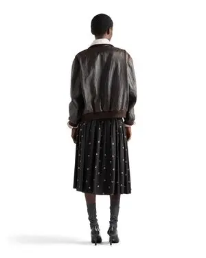 Prada Floral Print Washed Silk Midi-skirt