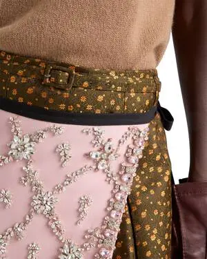 Prada Jacquard Duchesse Skirt - Green