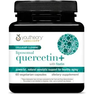YOUTHEORY Longevity Liposomal Quercetin Fisetin Capsules 60 Vegetarian Capsules - None