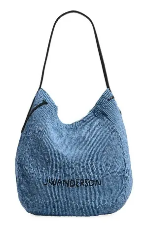 JW Anderson Beaded Small Bulb Bag - Blue 800