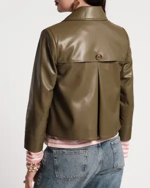 FRANCES VALENTINE Moto Jacket Faux Leather