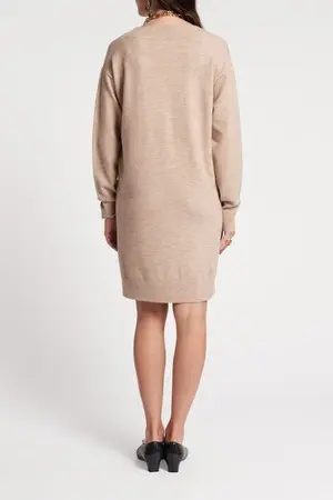 FRANCES VALENTINE Skye V-neck Floral Dress - Camel/navy