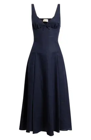 Faithfull The Brand Adalee Linen Midi Dress