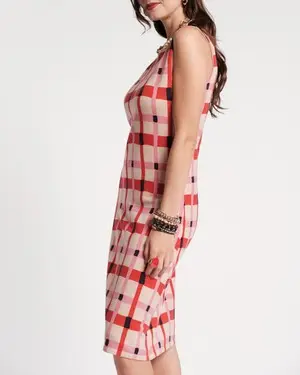 FRANCES VALENTINE Swan Shift Dress Lollipop