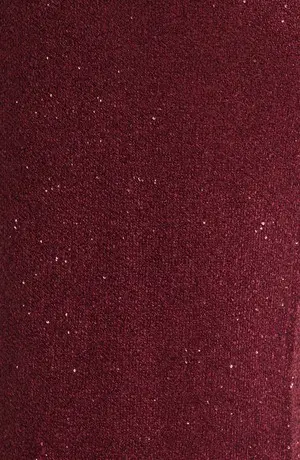 TOCCIN Toccini Sheila Scoop Neck Sequin Bodysuit - Oxblood