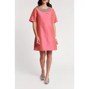 FRANCES VALENTINE Tabby Shift Dress - Coral