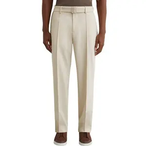 REISS Peshi Belted Trousers - Stone