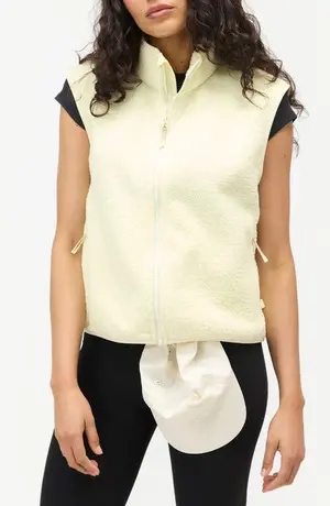 HALFDAYS Chapelle High-pile Fleece Vest - Chardonnay