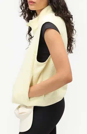 HALFDAYS Chapelle High-pile Fleece Vest - Chardonnay