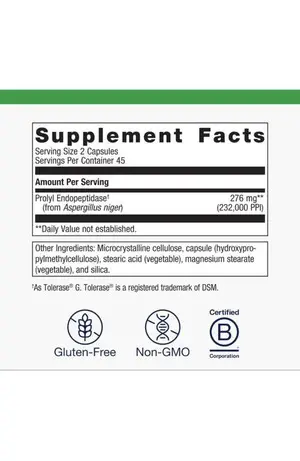 METAGENICS Spectrazyme Gluten Digest Enzyme Capsules 90 Capsules