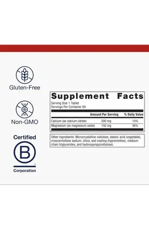 METAGENICS Bone Builder Vegetarian Balanced Calcium Magnesium Mineral Complex 90 Servings