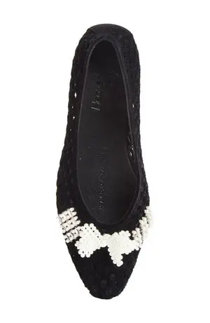 HEAVENLY JELLY Embellished Ballet Flats