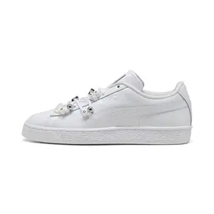 PUMA PUMA Suede Bloom Patent Lace-Up Sneakers White