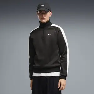 PUMA Puma T7 Quarter-Zip Track Jacket With Signature Stripes Black