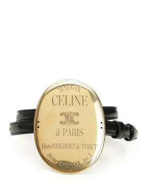 Celine Taurillon Leather Belt - Black