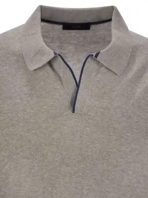 FAY Cotton Buttonless Polo Shirt