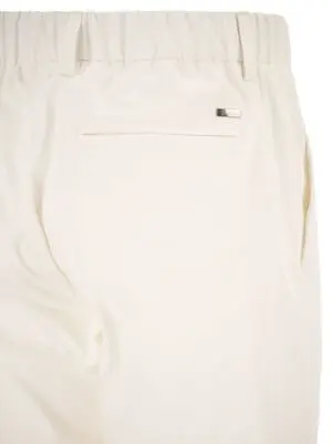 Herno Trousers With Pleats - Cream