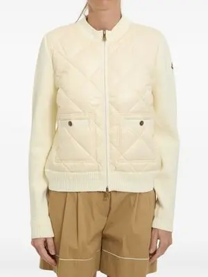 Moncler Wool And Nylon Padded Cardigan - Multicolor