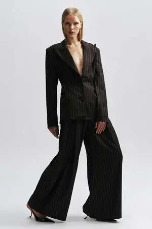 BARDOT RAINA FIT & FLARE BLAZER BLACK STRI
