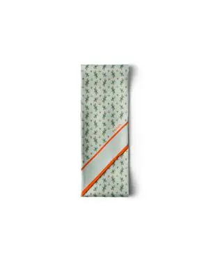 Prada Printed Silk Twill Skinny Scarf - Green